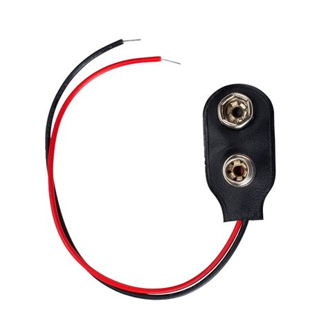 2pcs 9v Battery Connector Snap Clip Ends Nine Volt Adapter Cable Leads