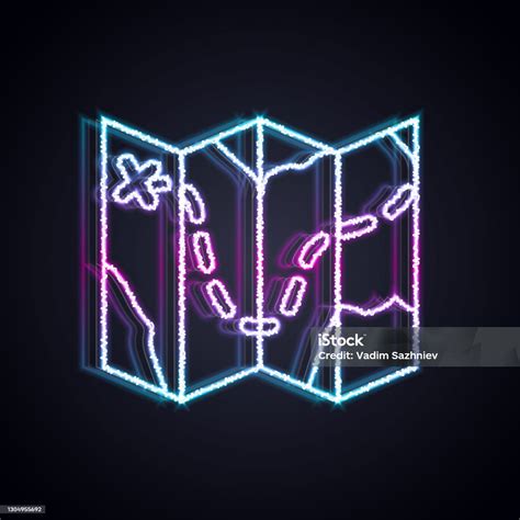 빛나는 네온 라인 골프 코스 레이아웃 아이콘 검은 배경에 격리 벡터 0명에 대한 스톡 벡터 아트 및 기타 이미지 0명 Championship 가루로 빻은 Istock