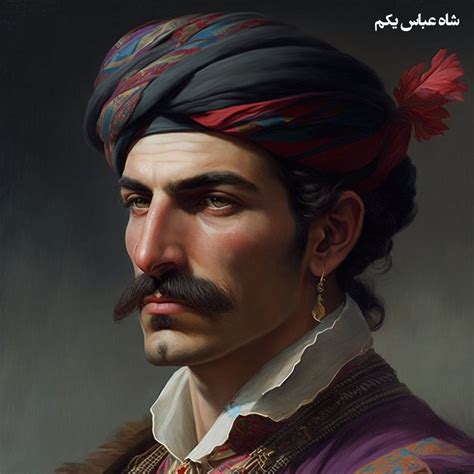 تصویر شاه عباس بزرگ که با توجه به نوشته ها با هوش مصنوعی ساخته شده R