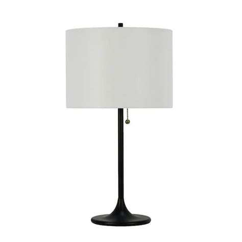 Fangio Lighting 265 In Black Metal Column Table Lamp With Designer