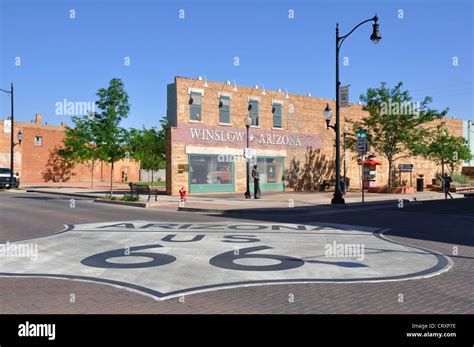 Historic Route 66 Winslow Arizona Standin On The Corner Statue
