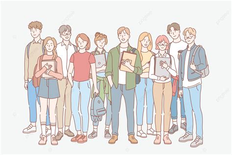 학생 십대 학업 매력적인 배낭 남성 교육 여자들 Png 일러스트 및 벡터 에 대한 무료 다운로드 Pngtree