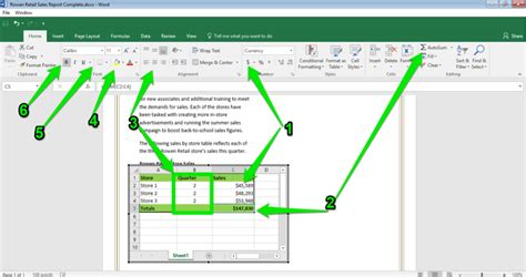 Excel Table In Word Document Computer Applications For Managers