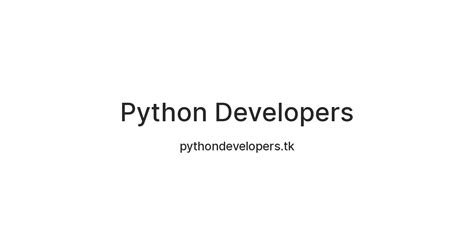 Python Developers — Teletype