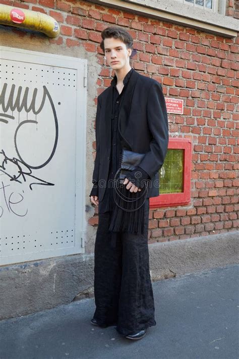 Top Model After Fendi Fashion Show Milan Fashion Week Street Style