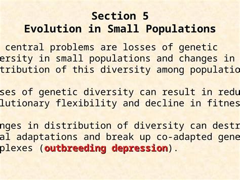 Ppt Section 5 Evolution In Small Populations Dokumentips