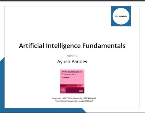 Ayush Pandey On Linkedin Im Happy To Share That Ive Obtained A New Certification Artificial