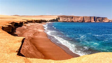 Coastline Landscapes In Paracas National Reserve Ica Region Pacific