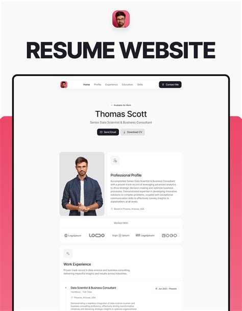 Thomas Scott Resume Html5 Responsive Website Template