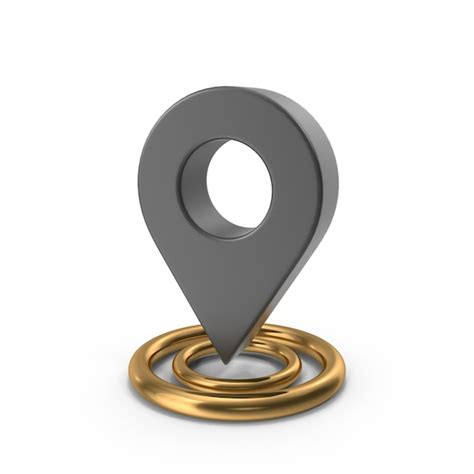 premium photo 3d black map pointer location map icon black texture