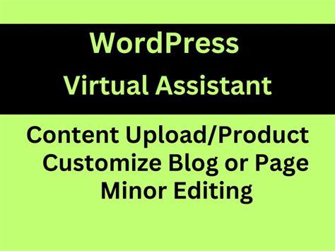 a wordpress virtual assistant for your wordpress website upwork