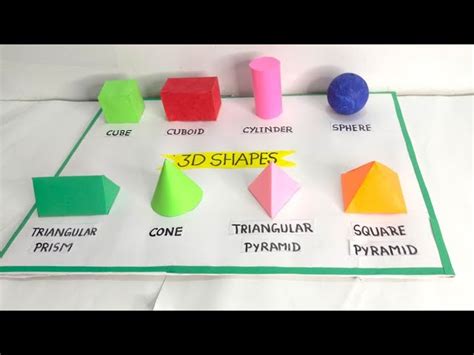 3d shapes model for school project 3d geometrical shapes 3d shapes math