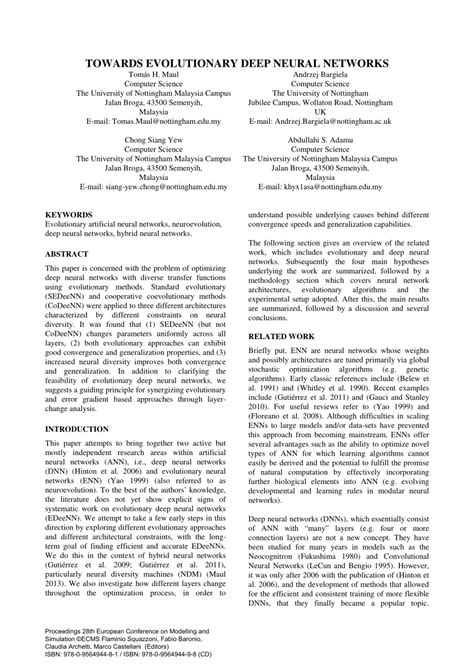 Pdf Towards Evolutionary Deep Neural Networks