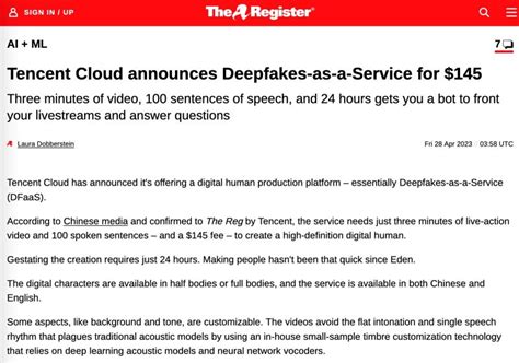 Mark R On Linkedin You Can Get Your Own Deep Fake For 145 We Have Entered The Domain Of