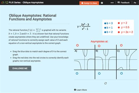 Oblique Asymptotes Rational Functions And Asymptotes Interactive For