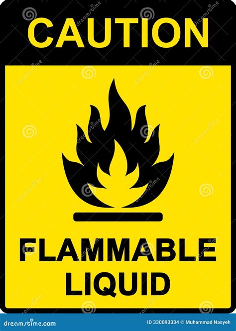 Flammable Substances Sign Vector Illustration Of Ghs Hazard Pictogram