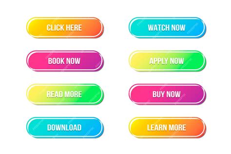Premium Vector Set Of Web Buttons Icon App Buttons App Mockup Collection Vector Illustration