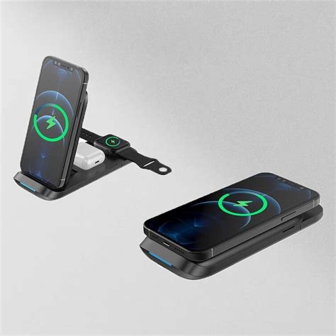 Безжично зарядно устройство Zennic 3 в 1 За телефон слушалки смарт часовник 15 W Бързо