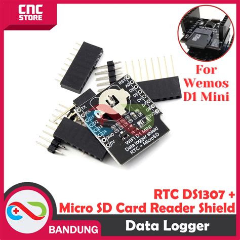 jual data logger rtc ds1307 micro sd card reader shield for wemos d1