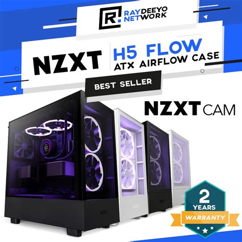 Nzxt H5 Flow H5 Elite Atx Mid Tower Case Chassis Extra Airflow