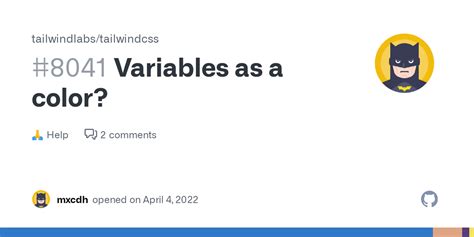 Variables As A Color · Tailwindlabs Tailwindcss · Discussion 8041