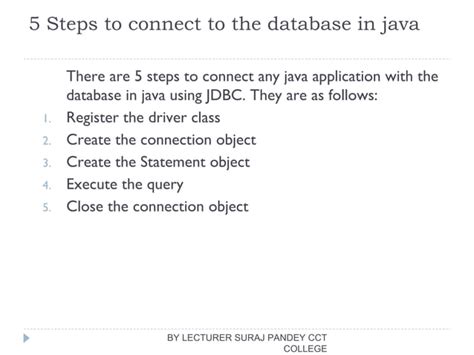 Basic Java Database Connectivityjdbc Ppt