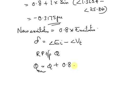 Solved A Generator Has Synchronous Reactance Xd 17241 Pu And Is