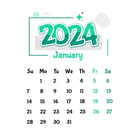 التقويم الشهري لشهر يناير 2023 المتجه يناير 2024 تقويم يناير 2024