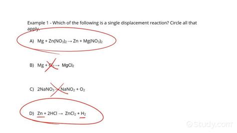 How To Identify A Single Displacement Reaction Chemistry