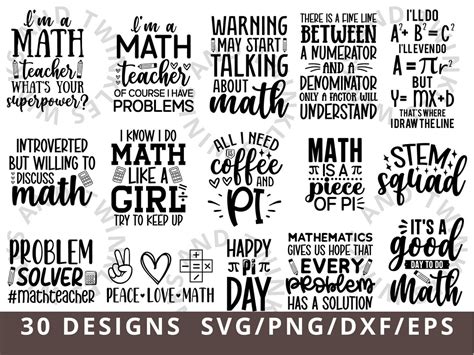 Math Svg Mathematics Svg Bundle Math Teacher Svg Math Etsy