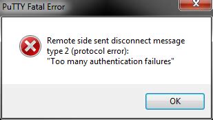 Ssh Keys SSH Aborts With Too Many Authentication Failures Server Fault