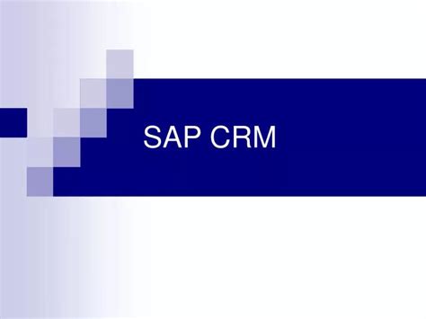 PPT SAP CRM PowerPoint Presentation Free Download ID