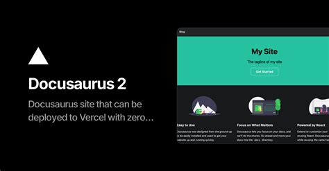 Docusaurus 2 Vercel