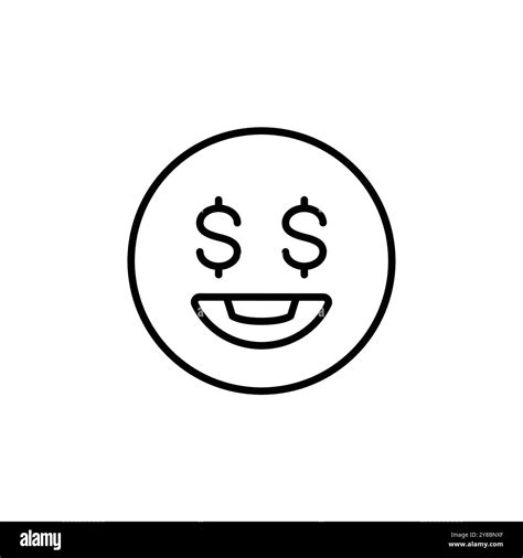 Money Eyes Emoji Icon Stock Vector Image And Art Alamy