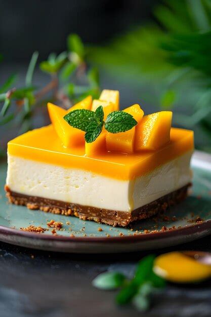 Mango Dream A Creamy Cheesecake With A Tropical Twist Premium Ai