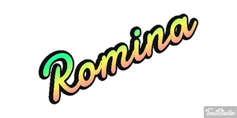 Romina Name Animated  Logo Designs