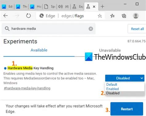 在 Microsoft Edge 中启用或禁用硬件媒体密钥处理 Tech Club
