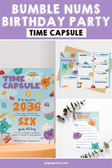 Bumble Nums Time Capsule Printable Birthday Wishes For Myself Time
