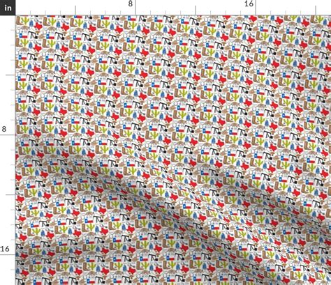 Teeny Tiny Texas Items Fabric Spoonflower