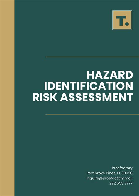 Free Hazard Identification Risk Assessment Template To Edit Online