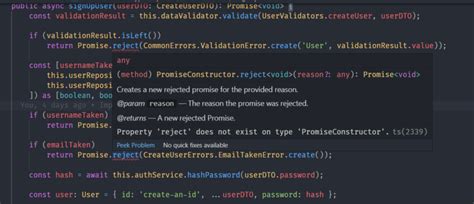 vs code doesn t see `reject` on `promise` · issue 90295 · microsoft vscode · github