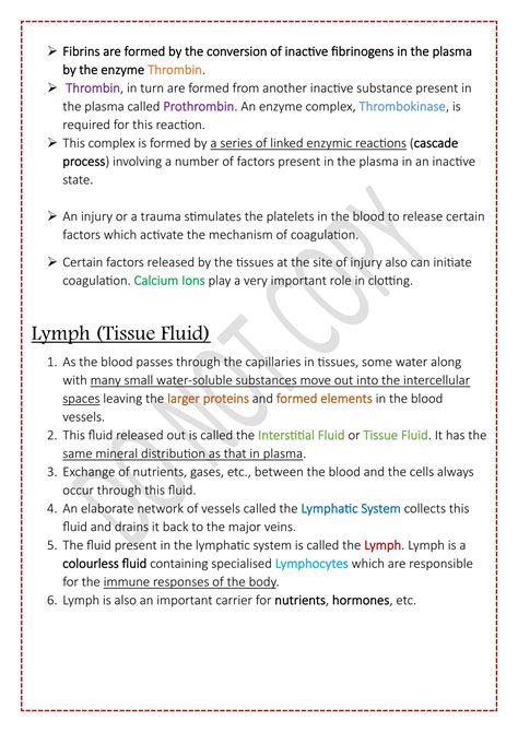 Body Fluids And Circulation Class 11th PDF