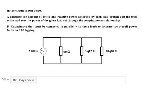 Solved In The Circuit Shown Below A Calculate The Amount Of