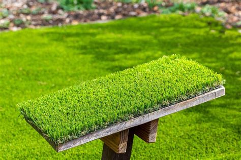Sample Of Imitation Artificial Grass Outside Stock Image Image Of