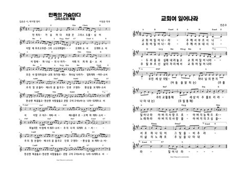 3 주일 예배 찬양 콘티 [a코드 찬양 C코드 찬양]