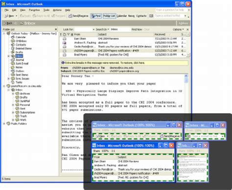 Behind Original Full Sized E Mail Client Window Front Inset