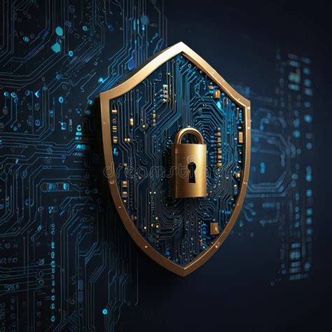 Cyber Security And Protection Of Private Information And Data Concept Stock Illustration