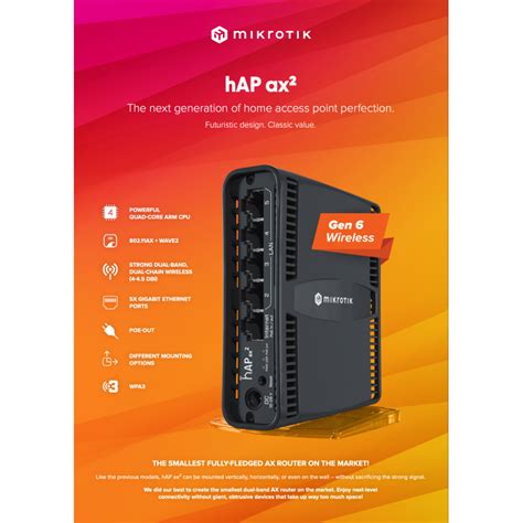 hAP ax² Wi Fi Router for Modern Homes and Offices
