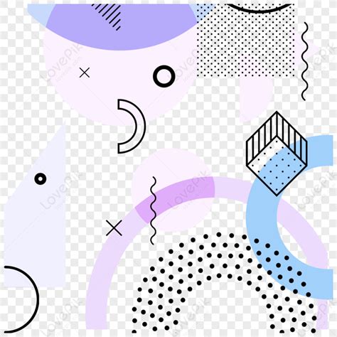 불규칙한 다양한 기하학적 멤피스 테두리 일러스트사업기호 Png 일러스트 무료 다운로드 Lovepik