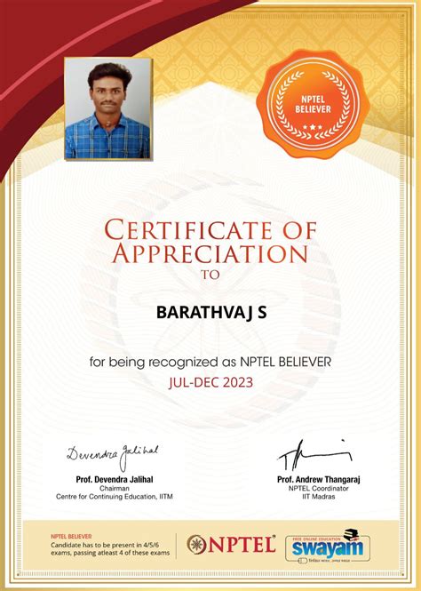 Barathvaj S On Linkedin Nptel Learningjourney Lifelonglearning